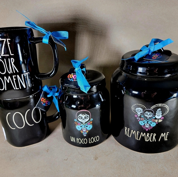 Rae Dunn | Kitchen | Htf Rae Dunn Disney Coco Canister And Mug Set Lot ...